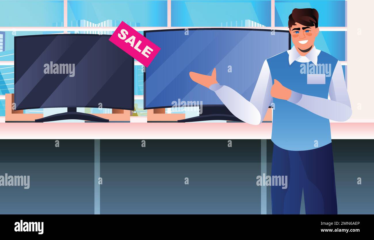 Tvs in store Stock Vector Images - Alamy