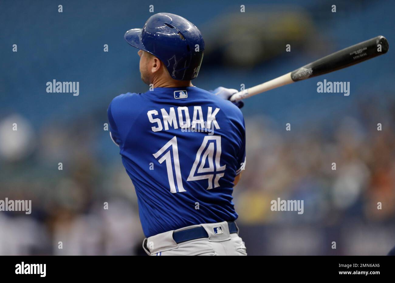 Toronto Blue Jays' Justin Smoak during the first inning of a baseball ...
