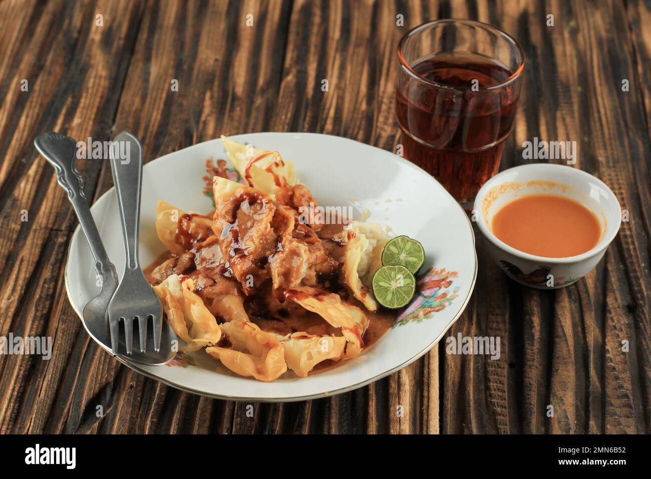 Batagor Baso Tahu Goreng, Deep Fried Fish Dumpling with Peanut Sauce ...