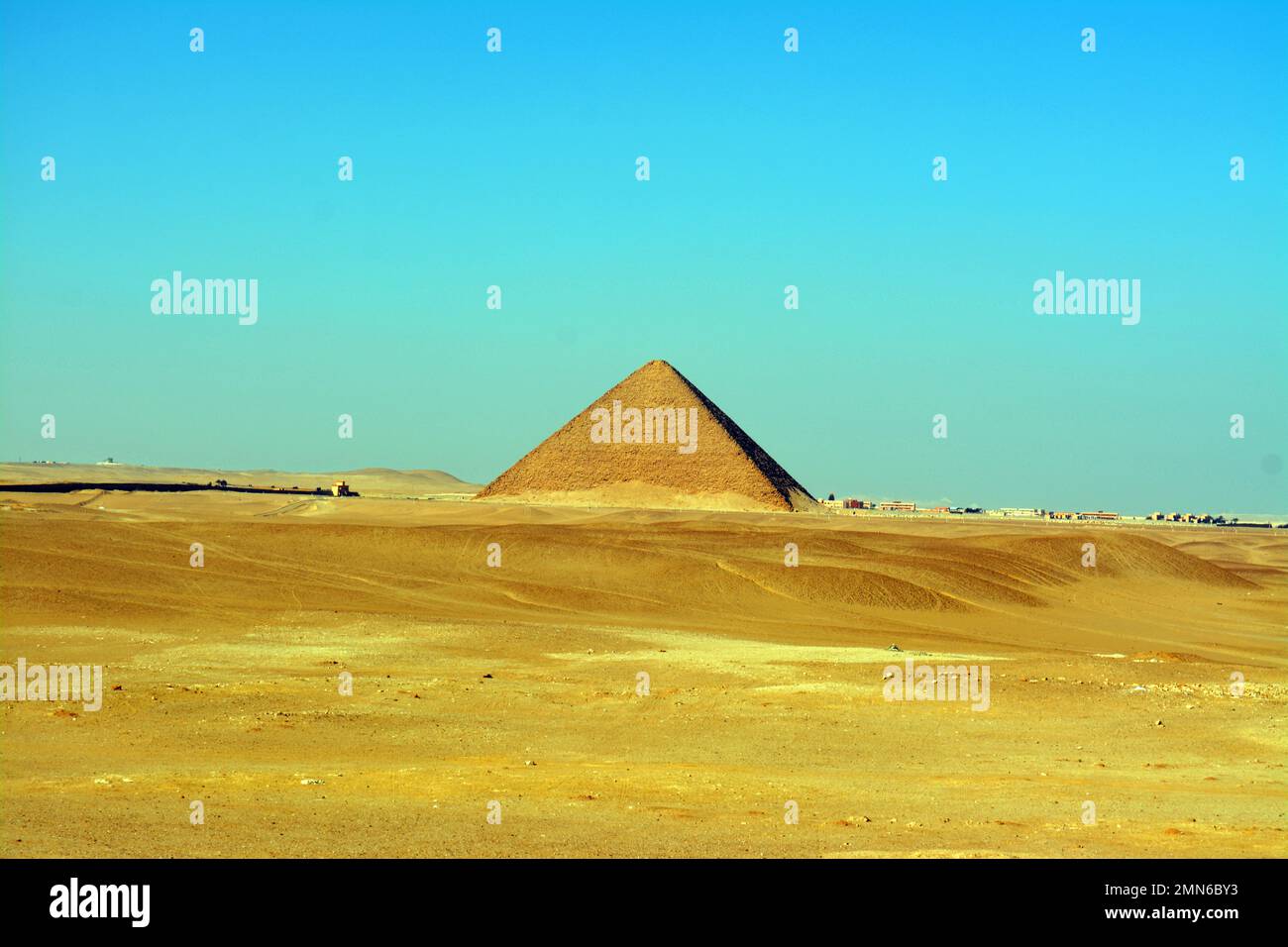 The red north pyramid of Dahshur of king Sneferu, named for the rusty ...