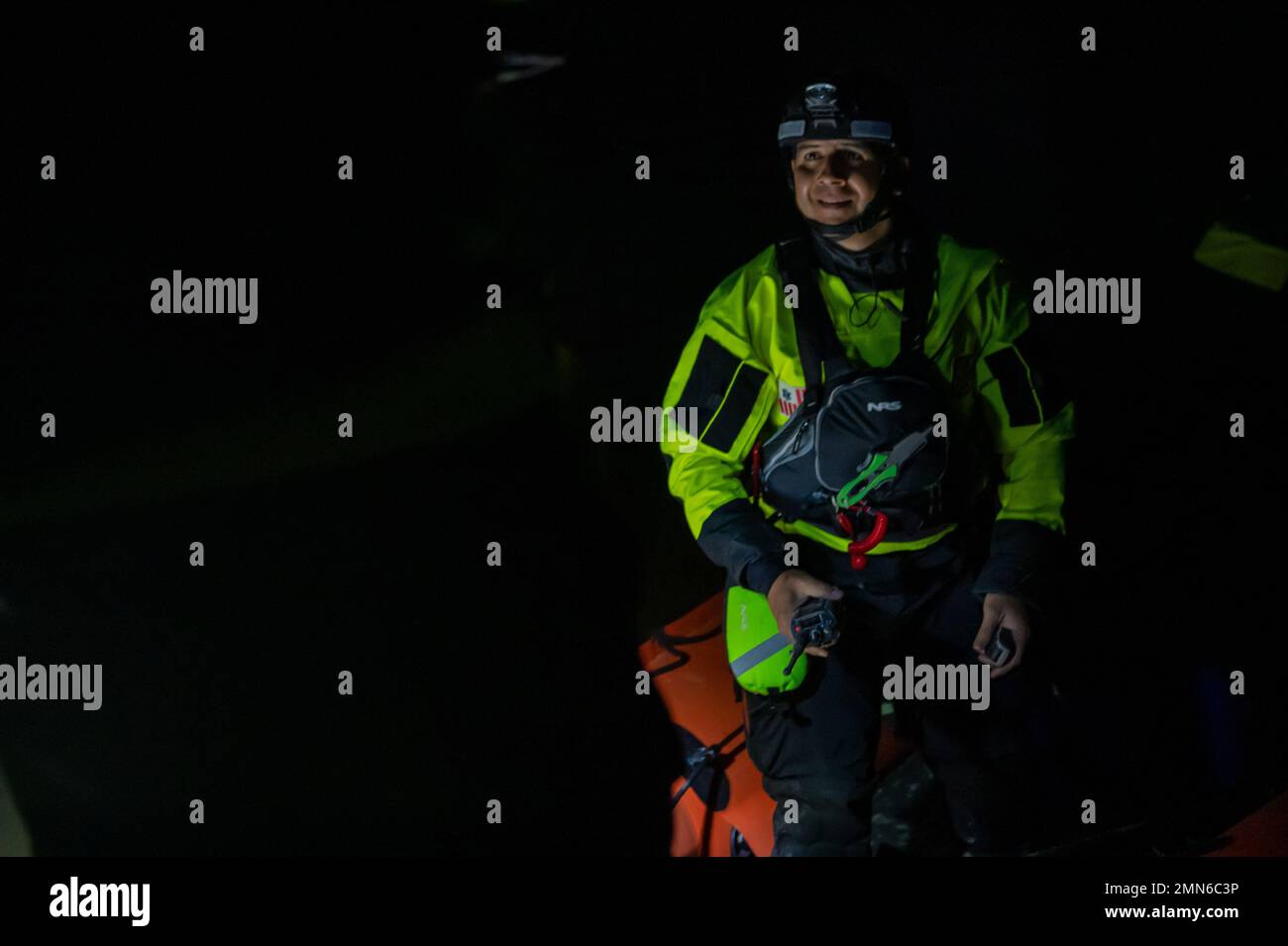 Coast Guard National Strike Force member during search and rescue ...