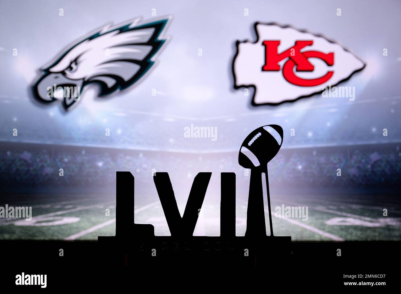 PHOENIX, USA, 30 JANUARY 3, 2023: Philadelphia Eagles vs. Kansas City ...