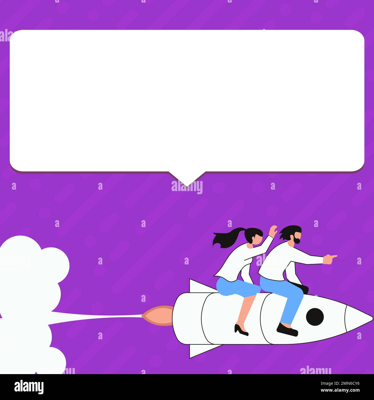 People on Rocket Ship Launching Fast Straight Up. Spaceship Drawing ...