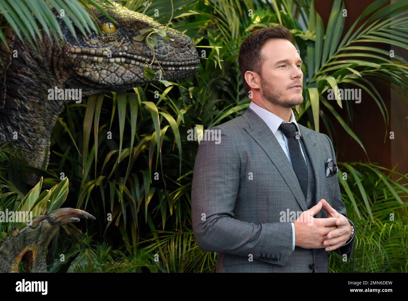 Chris Pratt arrives at the Los Angeles premiere of "Jurassic World ...
