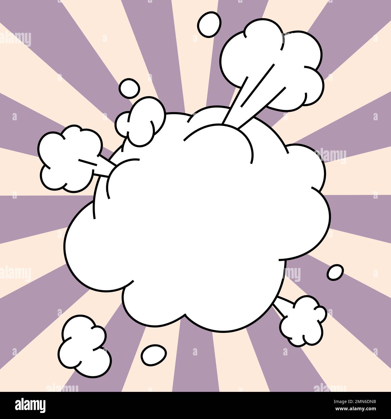 Blank Speech Bubble With Copy Space Over Color Background Design. Empty Template In Explosion ...