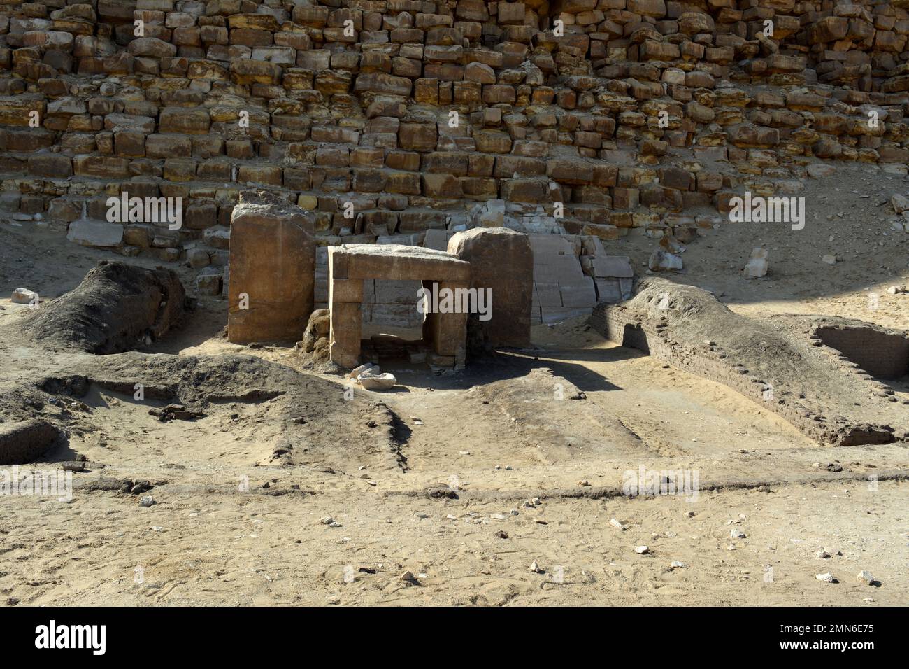 The mortuary funerary temple or sanctuary, causeway and the valley ...