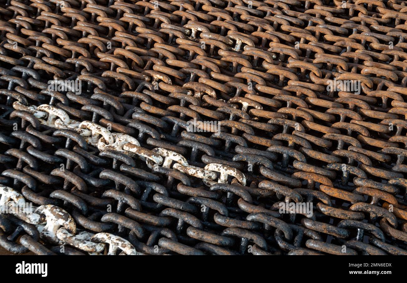 Shipyard shipbuilding anchor chain hi-res stock photography and images ...