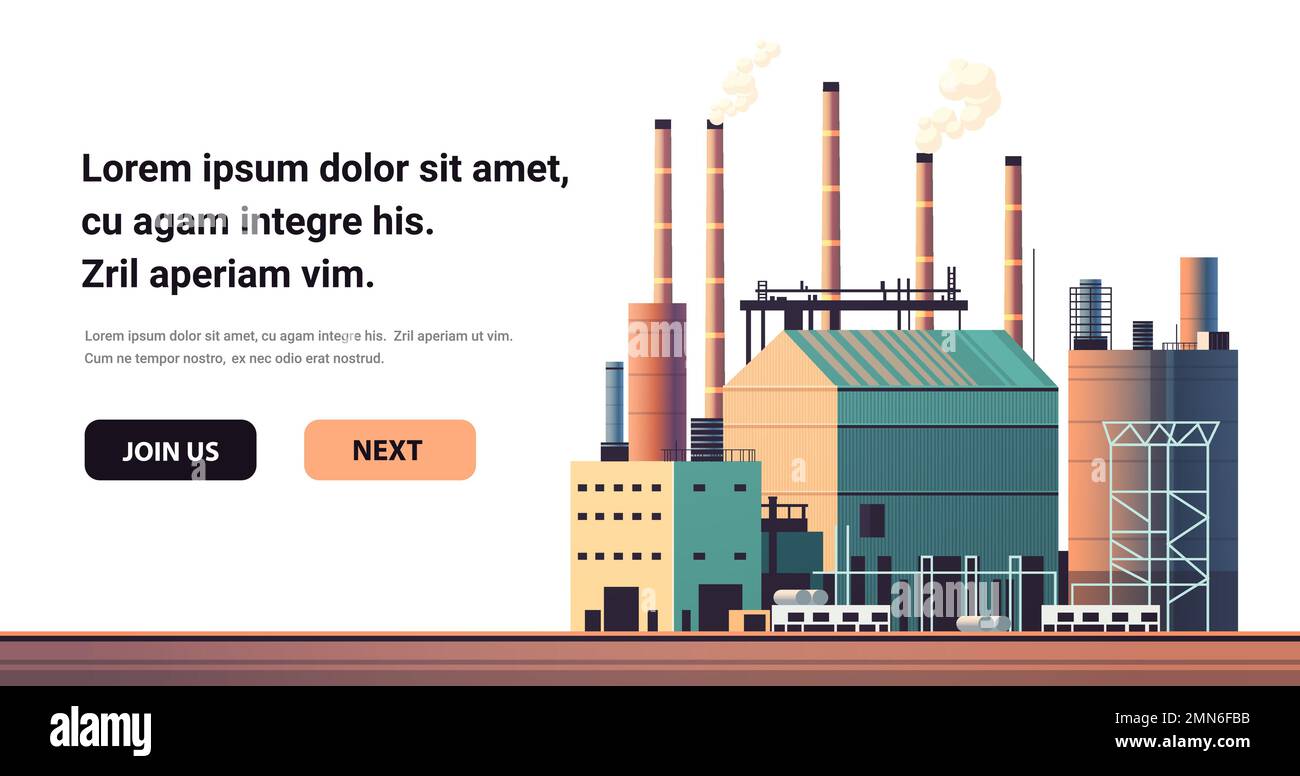 energy generation plant with chimneys electricity production industrial ...