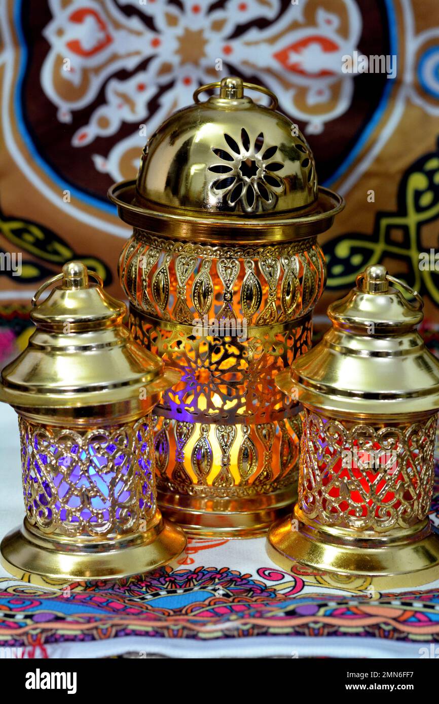 Ramadan Lantern lamp or Fanous Ramadan as a festive celebration of the ...