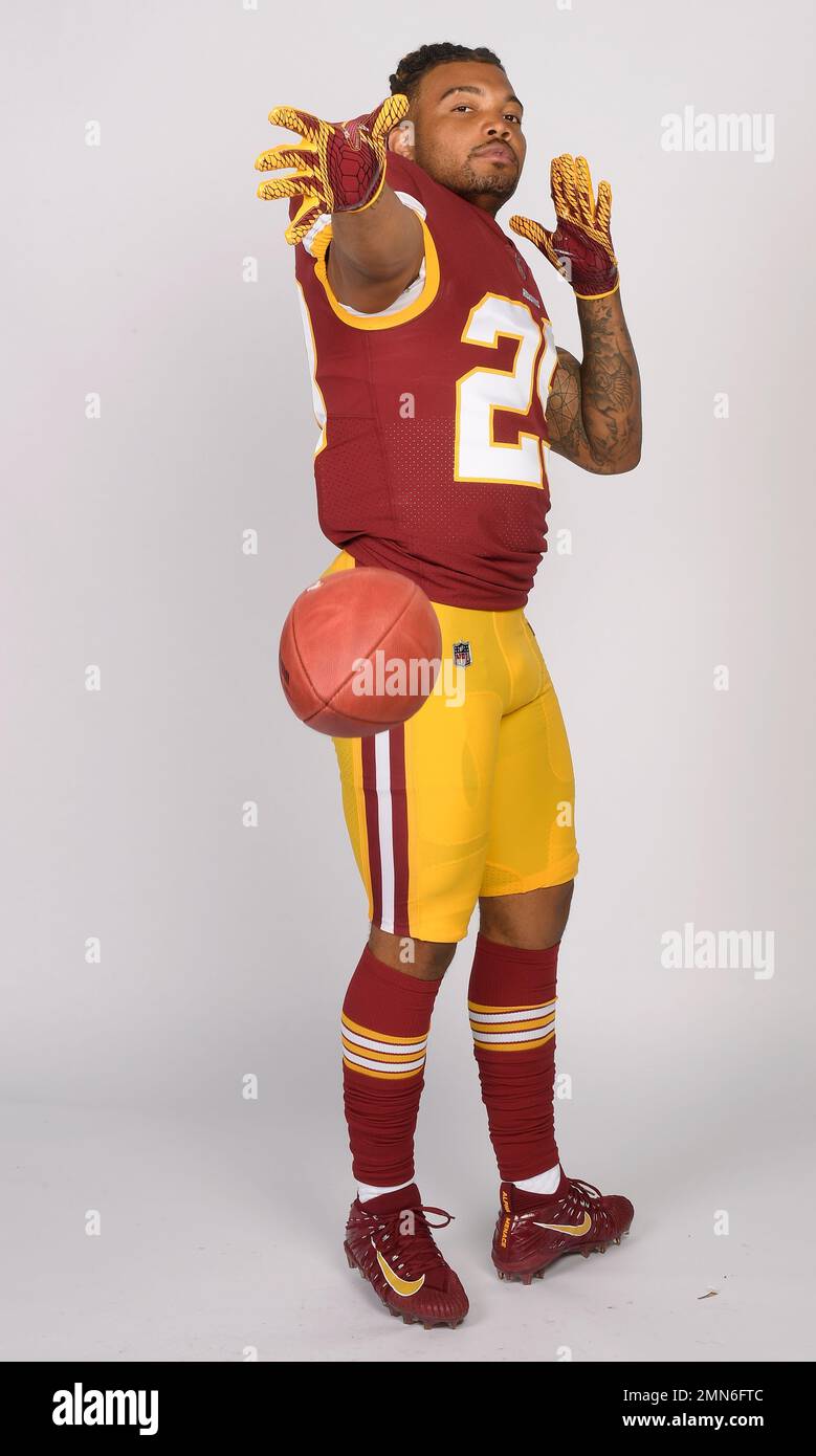 Washington Redskins running back Derrius Guice poses for a photograph ...