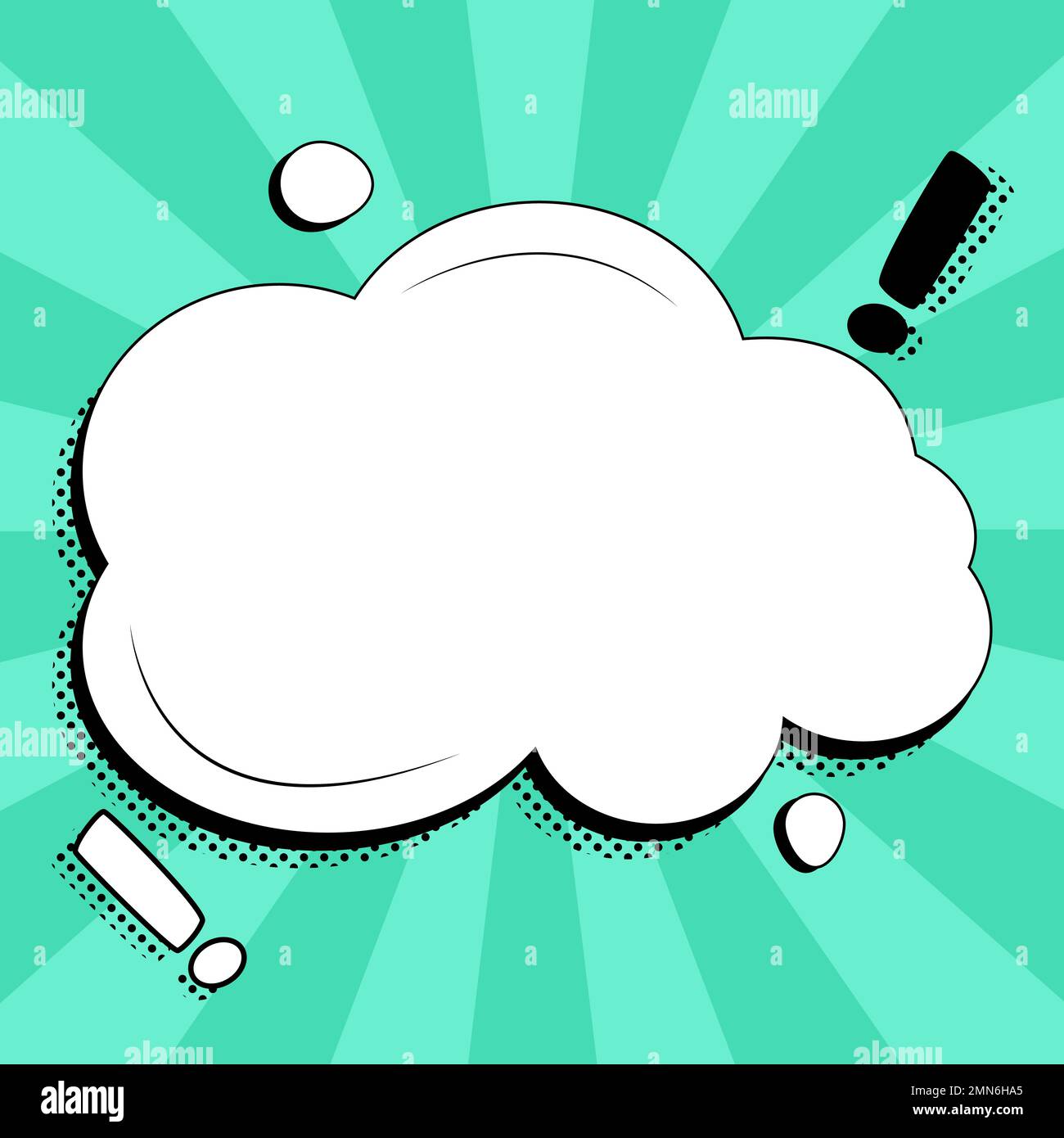 Comic Blank Speech Bubble With Copy Space Over Color Background Design ...