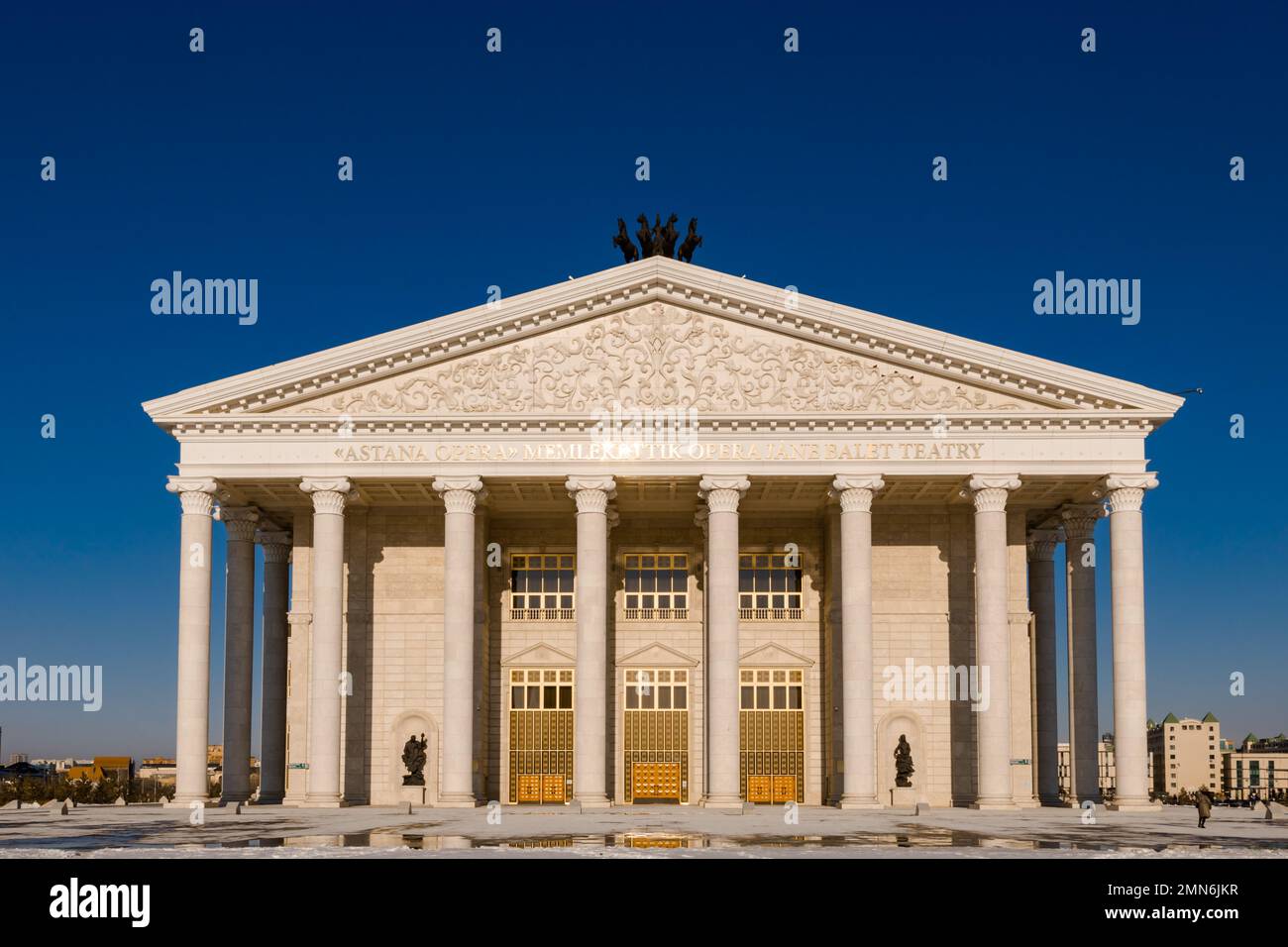 Parthenon-styled edifice of Astana Opera theater in Astana Kazakhstan ...