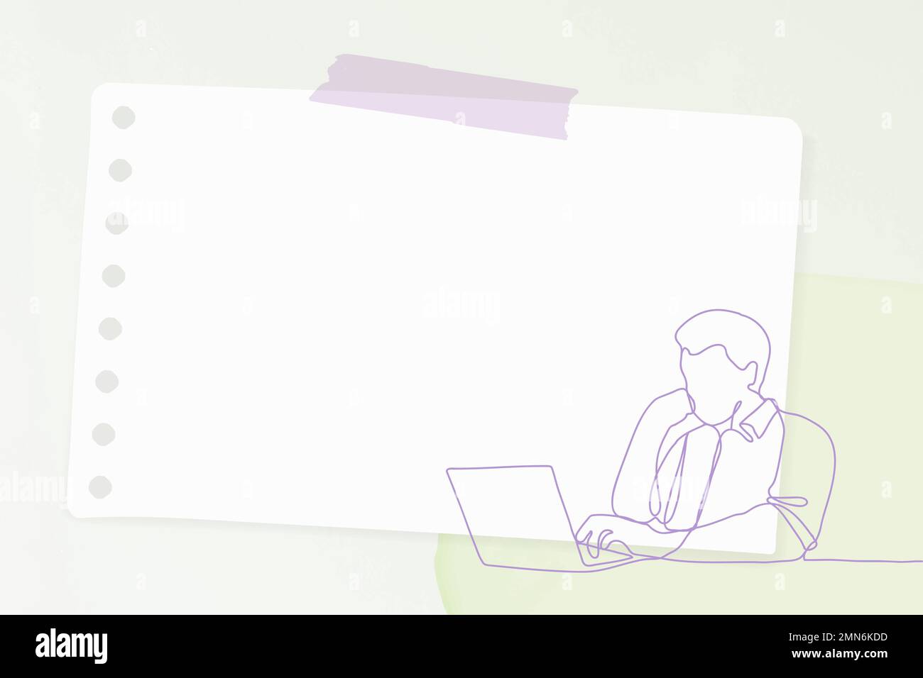 Blank note frame background, work from home graphic illustration vector ...