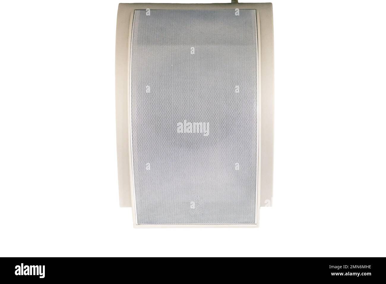 Speaker of the building emergency warning system, isolated on a white ...