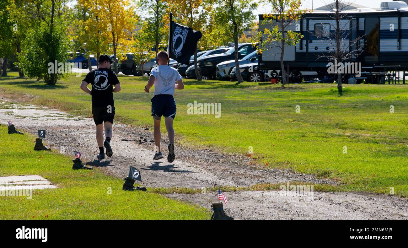 Team Minot Airmen participate in a POW/MIA commemoration run, Minot Air ...