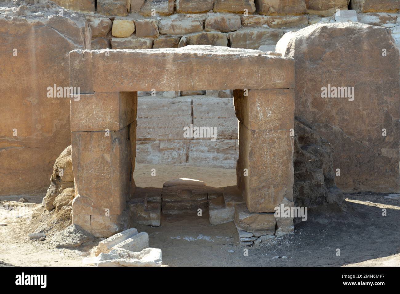 The mortuary funerary temple or sanctuary, causeway and the valley ...