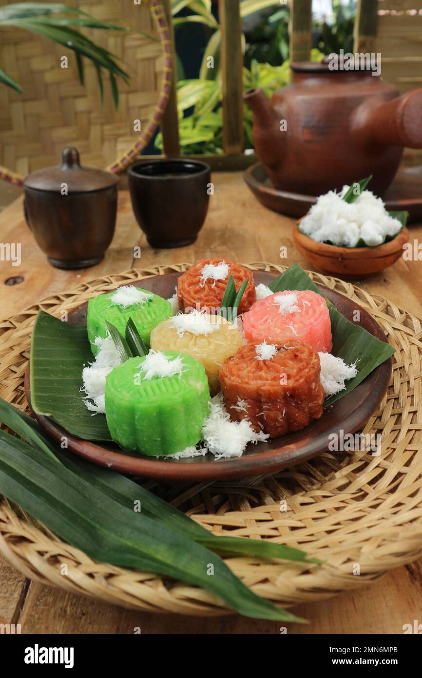 getuk is a typical Indonesian cake made from cassava and coconut Stock ...