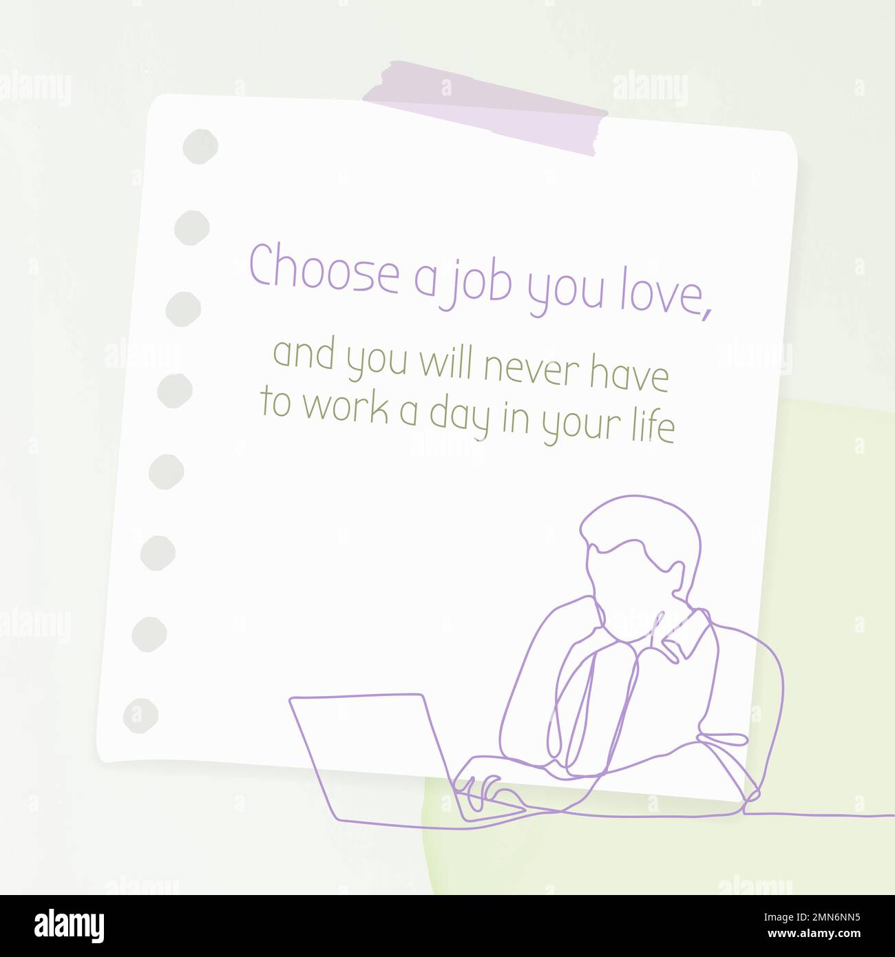 Man working Instagram post template, choose a job you love, typography ...