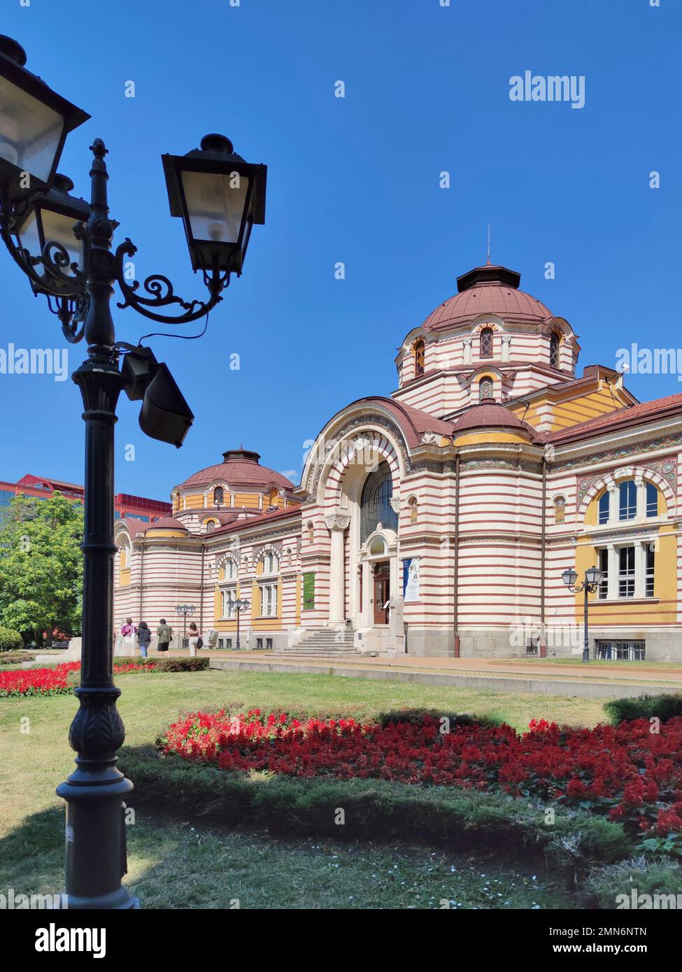 SOFIA, BULGARIA - JULY 11, 2021: Amazing Panoramic view of center of ...