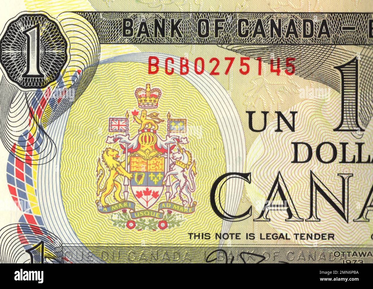 Detail of a vintage banknote from Canada Stock Photo - Alamy