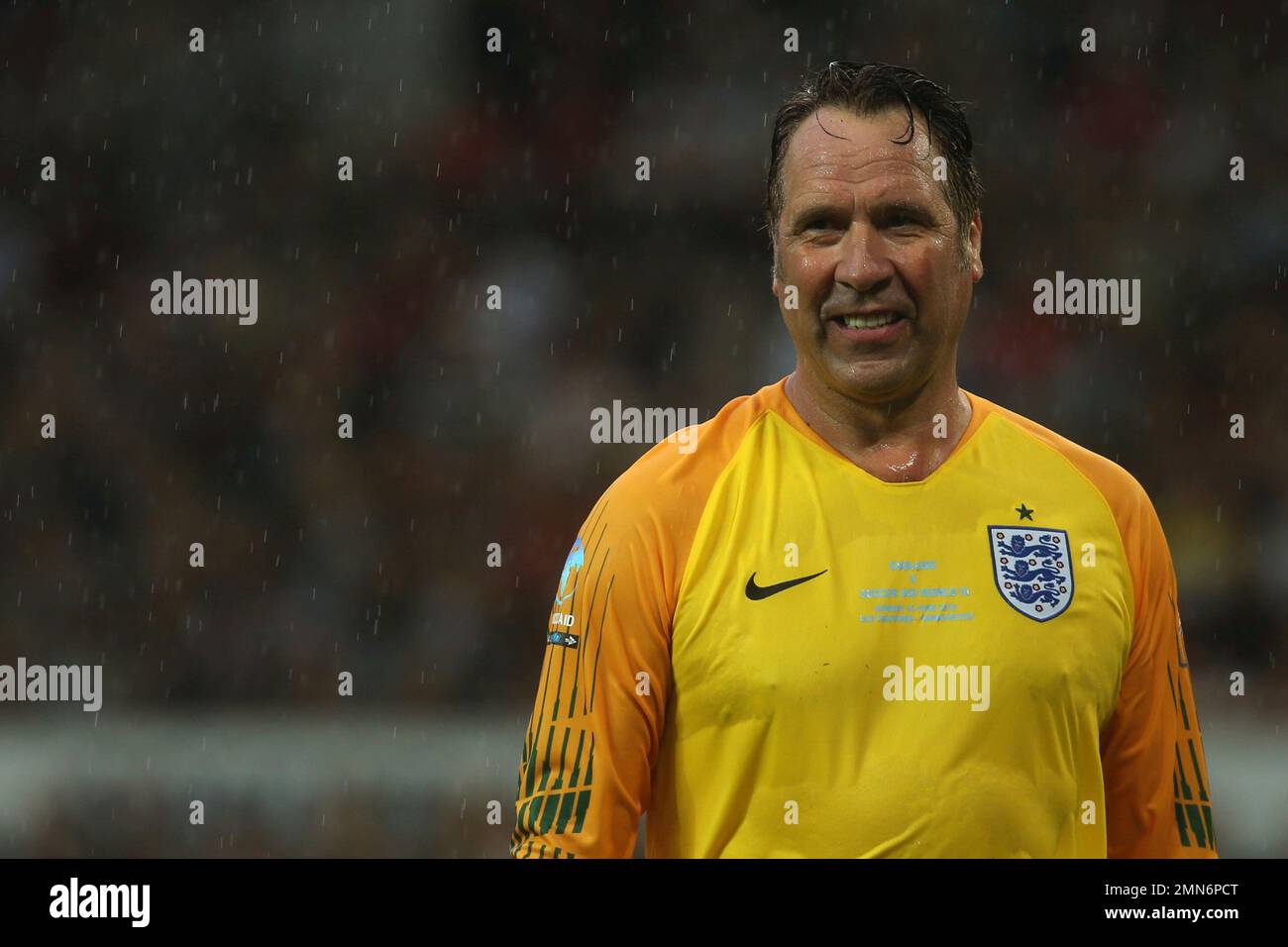 Former England and Arsenal goalkeeper, David Seaman, in action on the ...