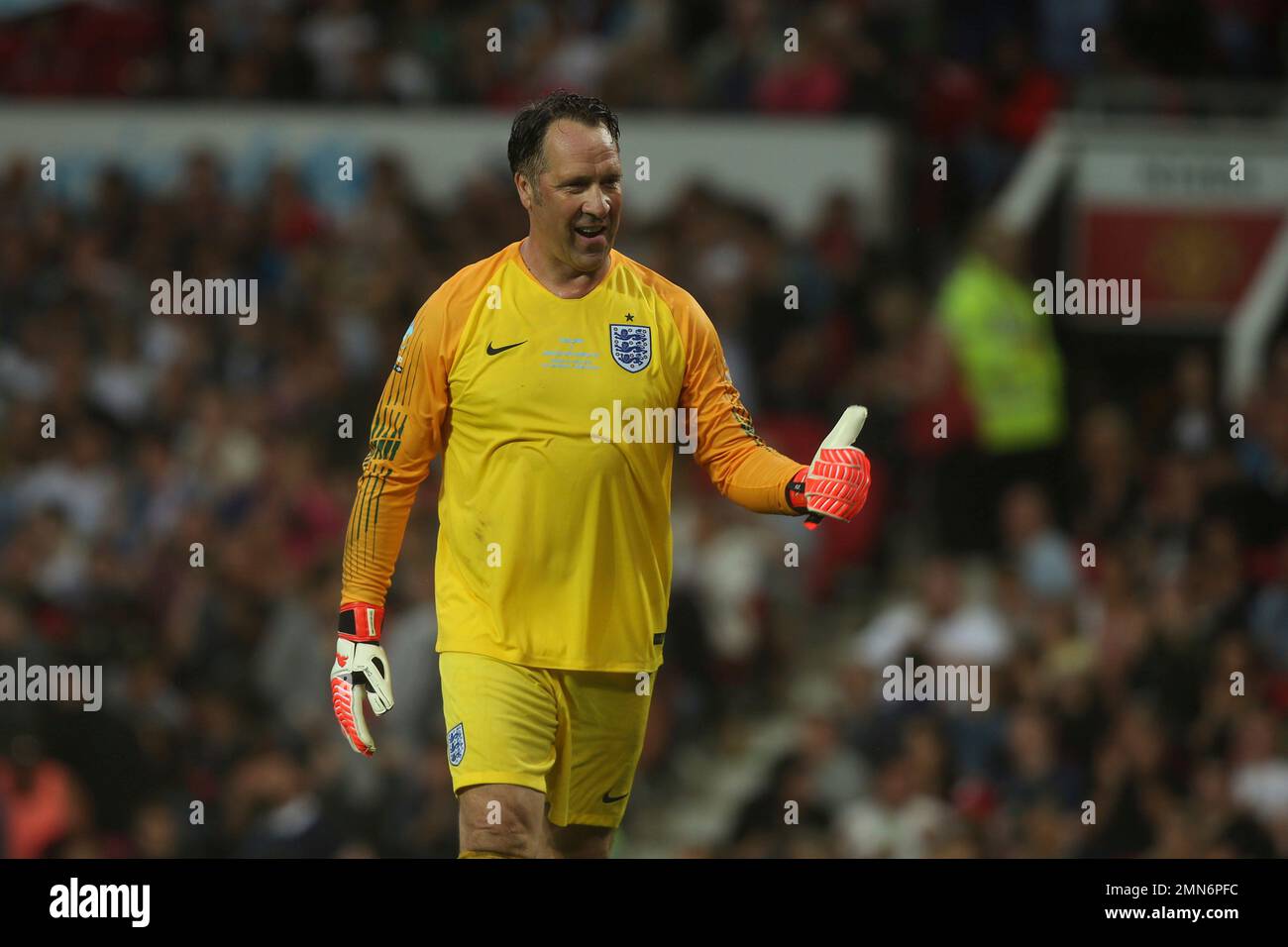 Former England and Arsenal goalkeeper, David Seaman, in action on the ...