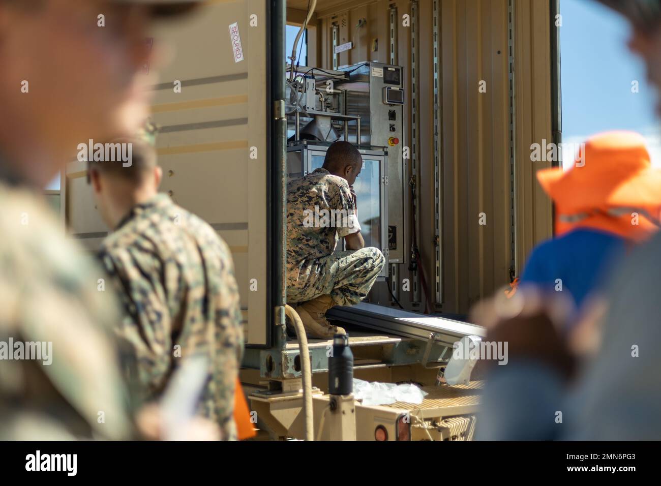 U.S. Marine Corps Sgt. Justin Monroe, a motor transport operator with ...