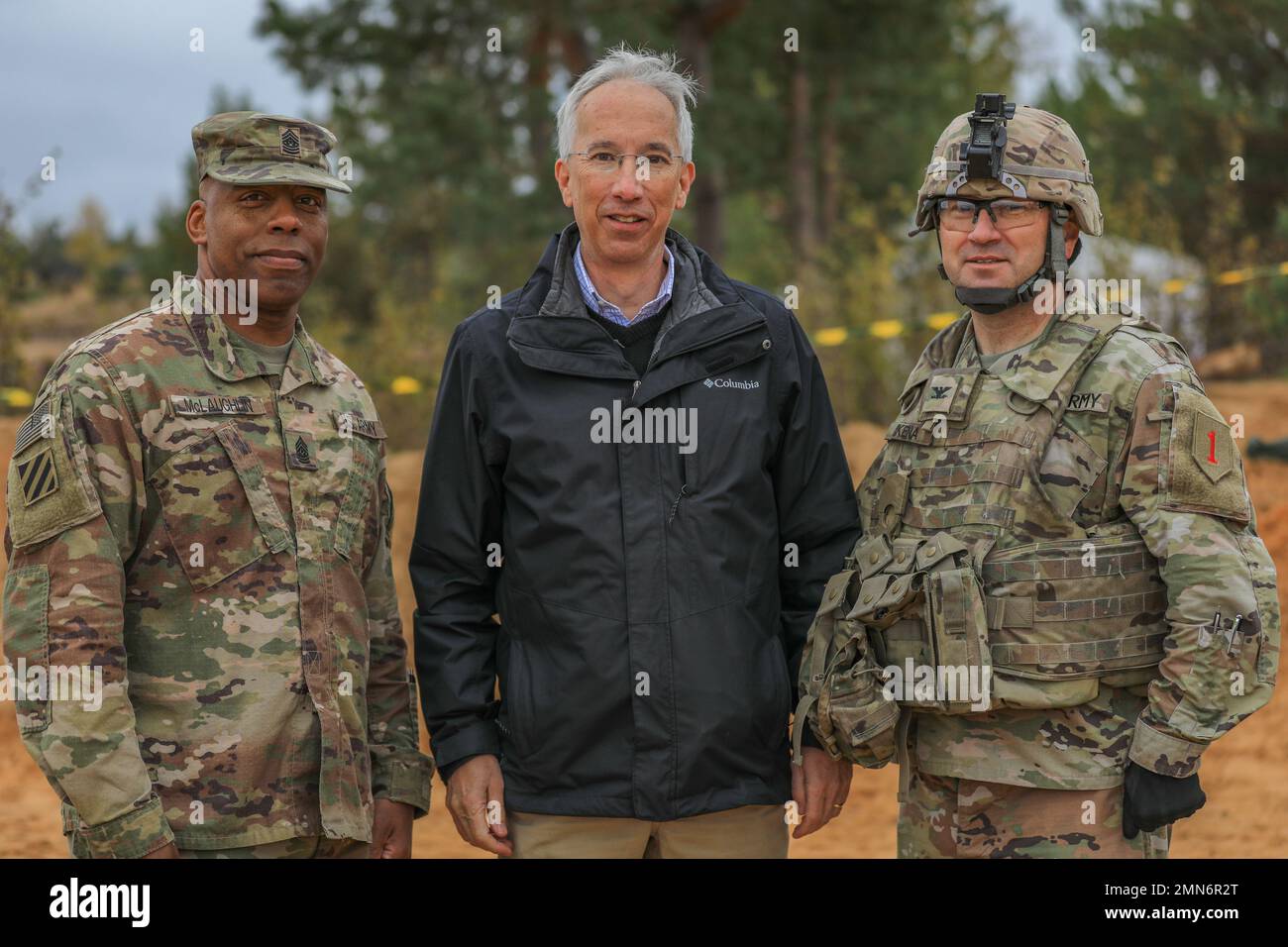 U.S. Army Col. Richard J. Ikena Jr., right, commander of the 1st ...