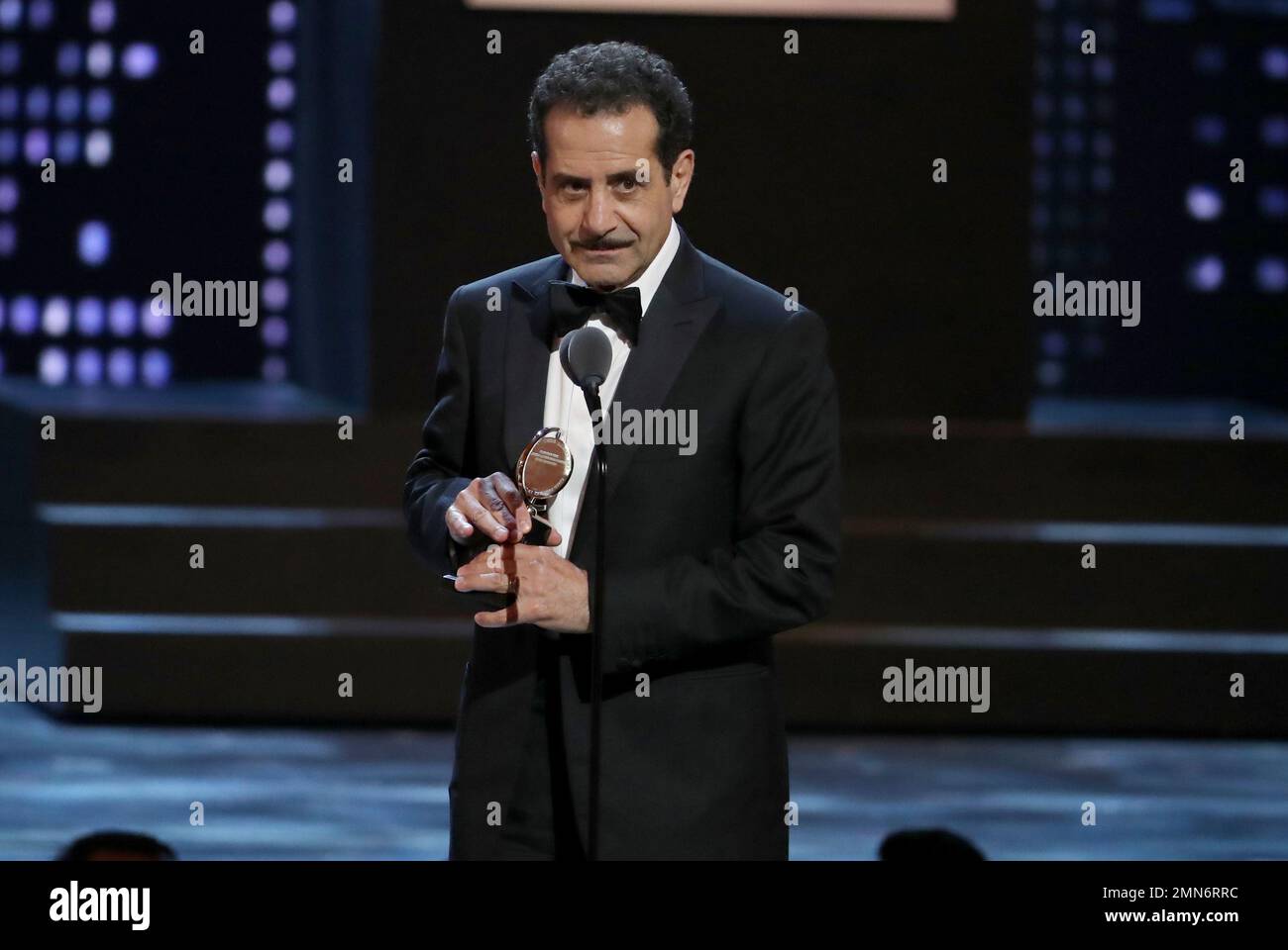 Tony Shalhoub accepts the award for leading actor in a musical for "The ...