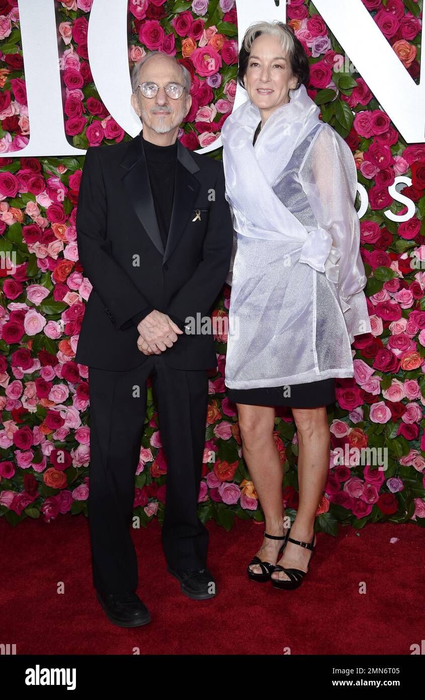 Jules Fisher, left, and Peggy Eisenhauer arrive at the 72nd annual Tony ...
