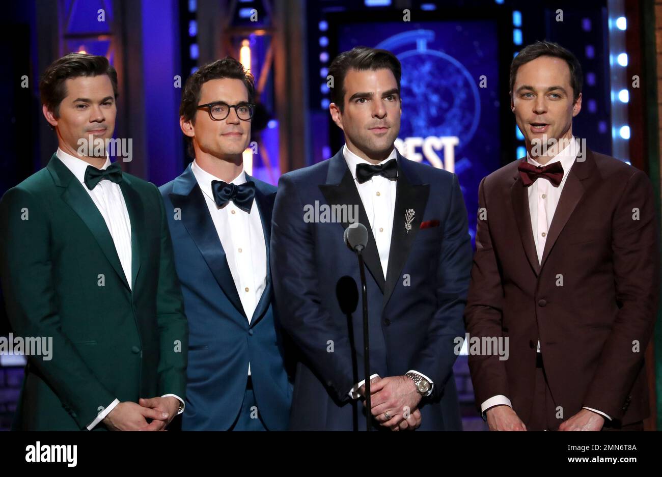 Andrew Rannels, from left, Matt Bomer, Zachary Quinto and Jim Parsons ...
