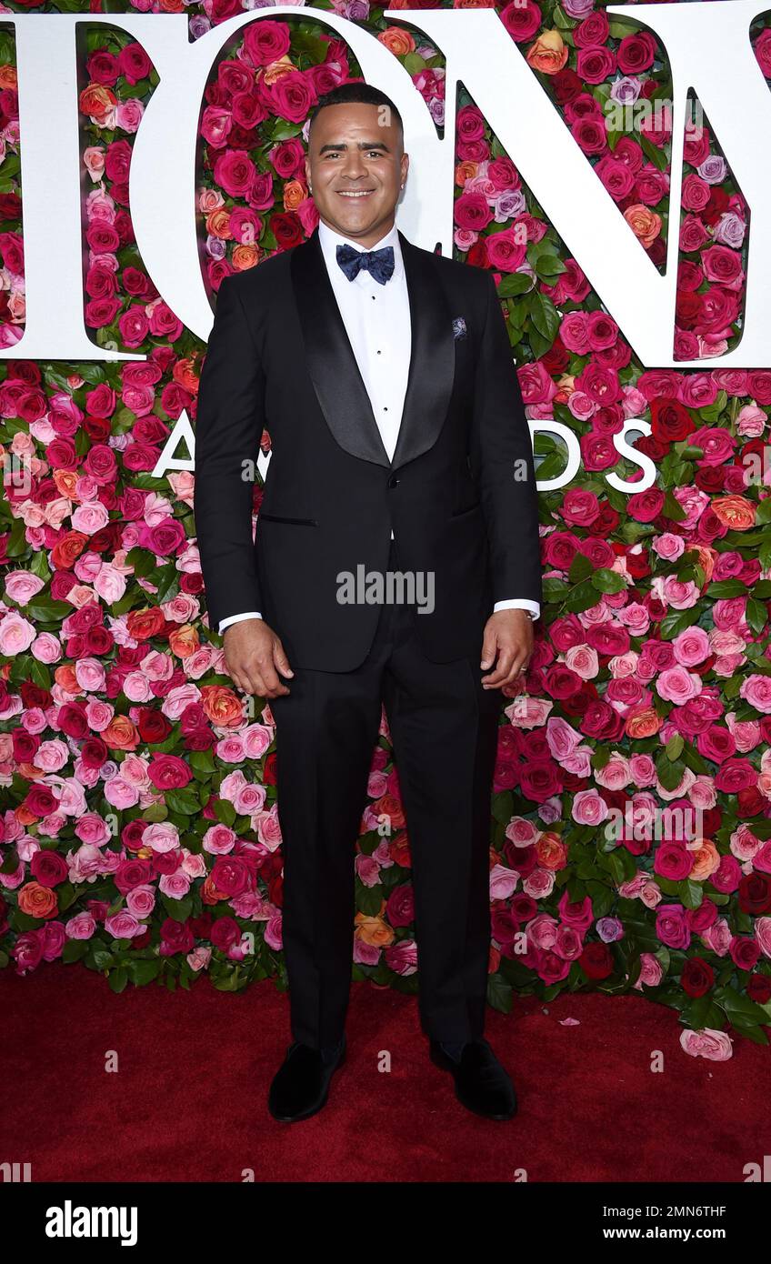 Christopher Jackson arrives at the 72nd annual Tony Awards at Radio ...