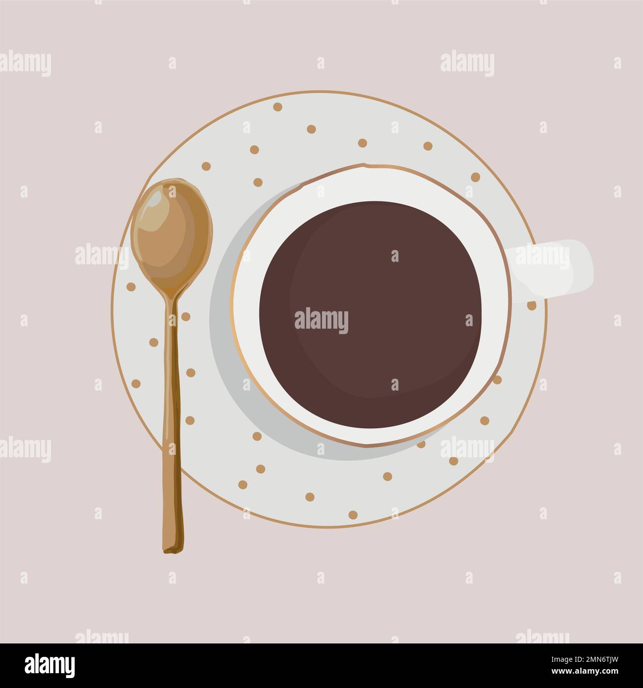 Coffee collage element, beverage illustration in aesthetic design ...