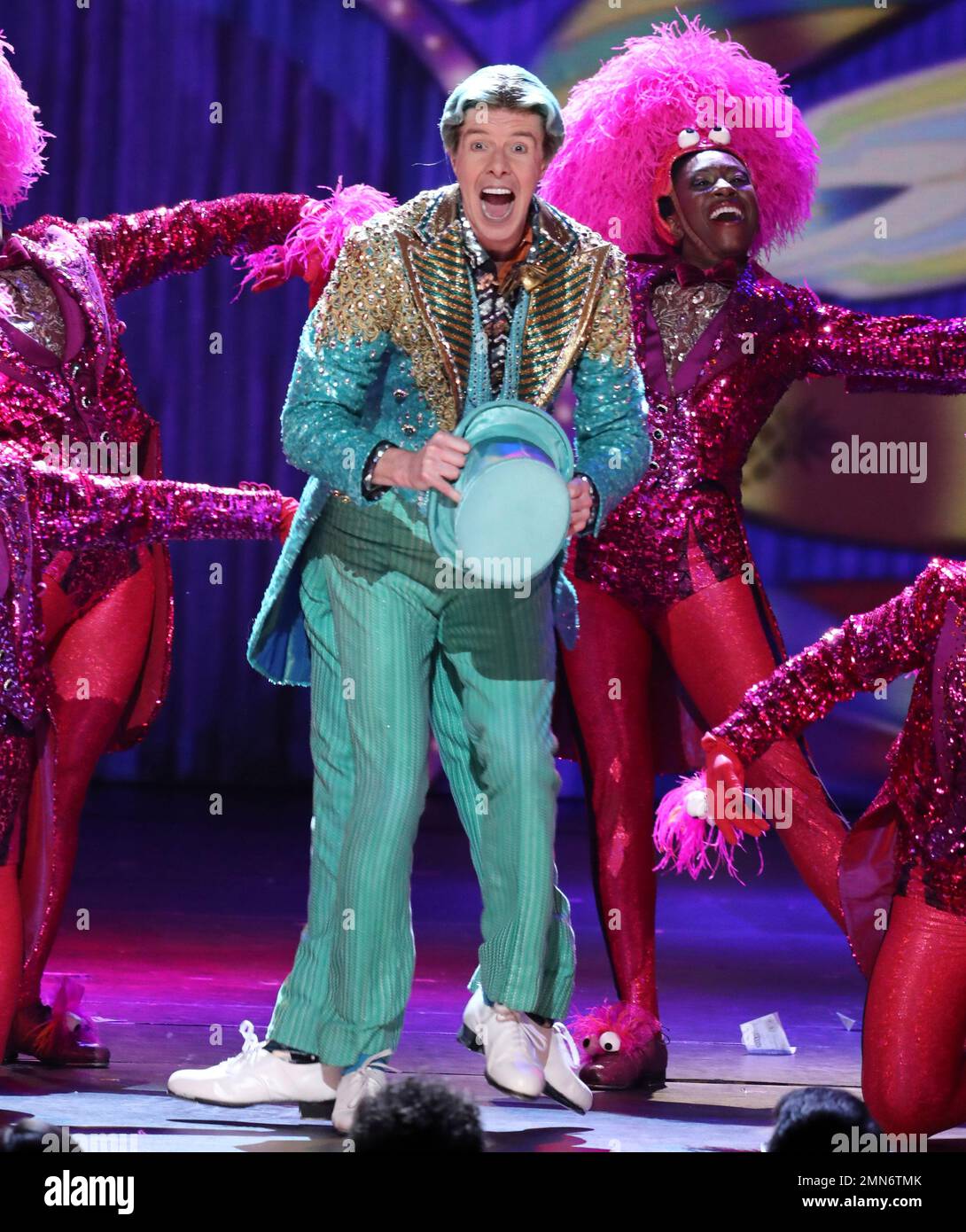 Gavin Lee, of "SpongeBob SquarePants:The Musical" performs at the 72nd ...