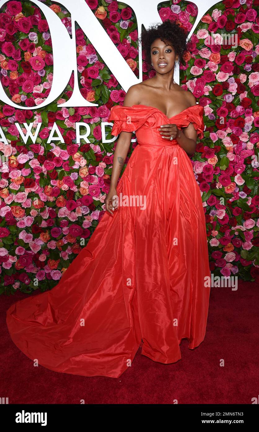 Condola Rashad arrives at the 72nd annual Tony Awards at Radio City ...