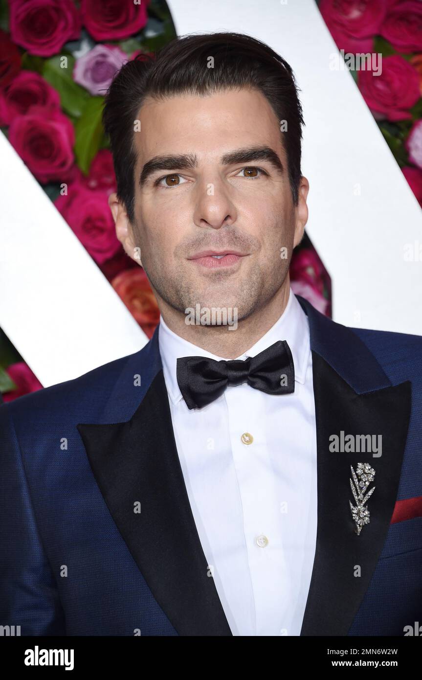 Zachary Quinto arrives at the 72nd annual Tony Awards at Radio City ...
