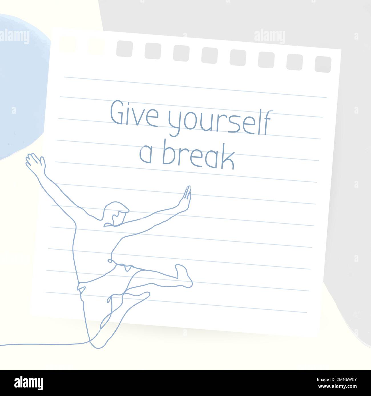 Motivational quote template, give yourself a break, minimal doodle ... Motivational quote template, give yourself a break, minimal doodle ...