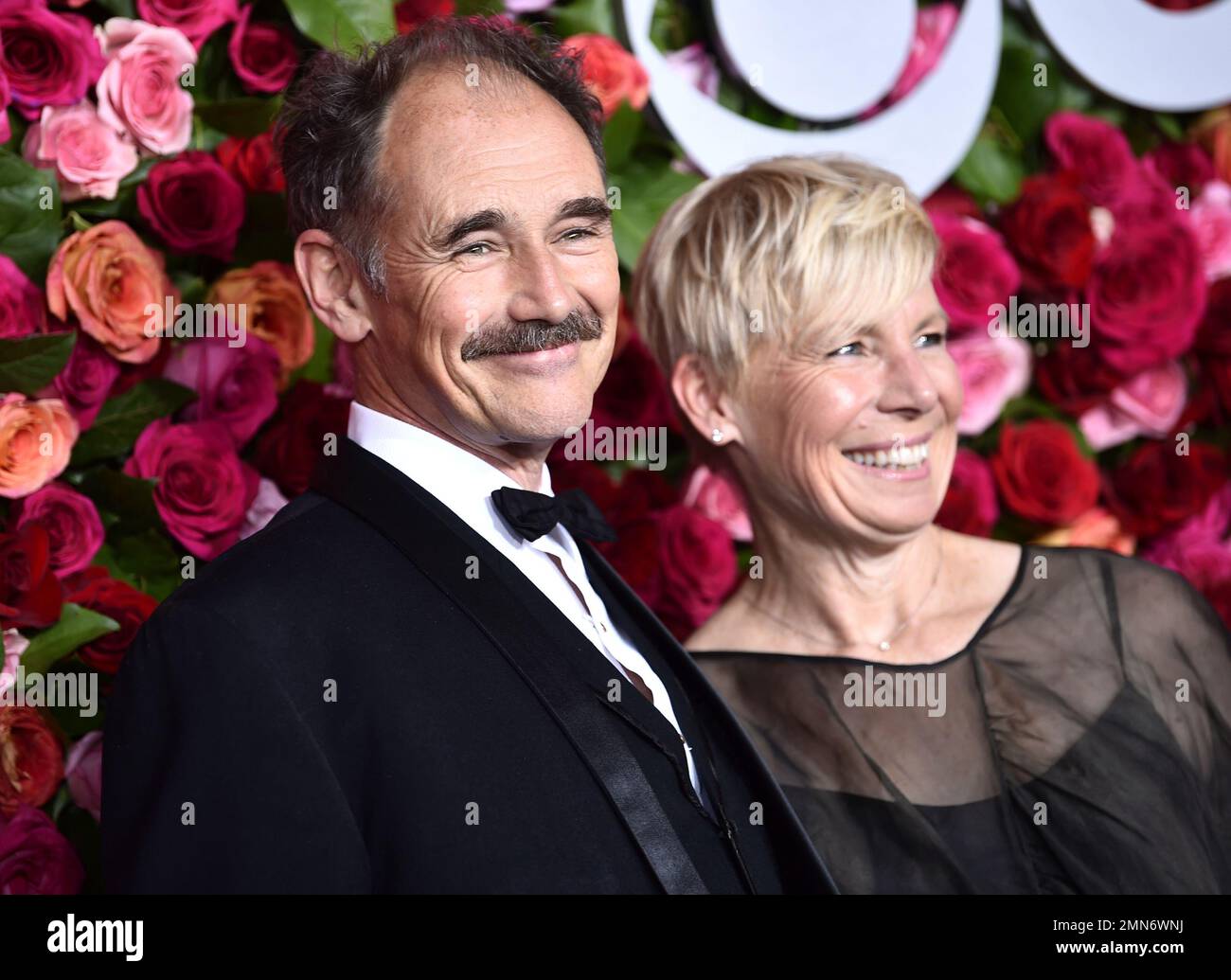 Mark Rylance, left, and Claire van Kampen arrive at the 72nd annual ...