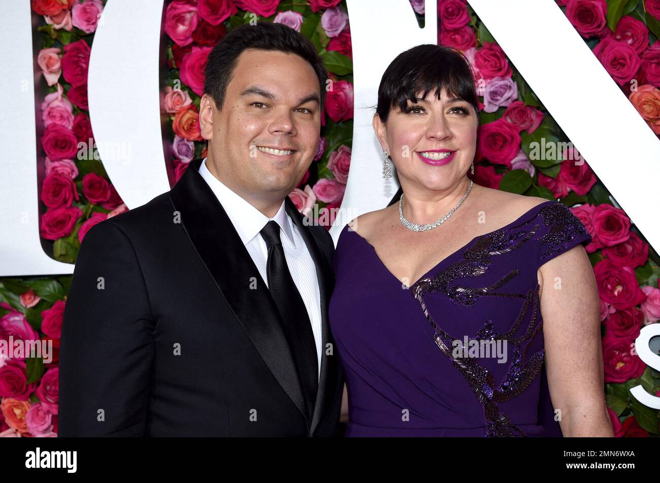 Robert Lopez, left, and Kristen Anderson-Lopez arrive at the 72nd ...