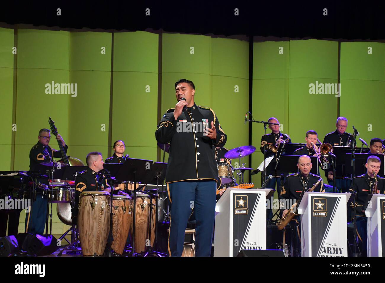 Sergeant First Class Erik Tue along with the U.S. Army Blues provides ...