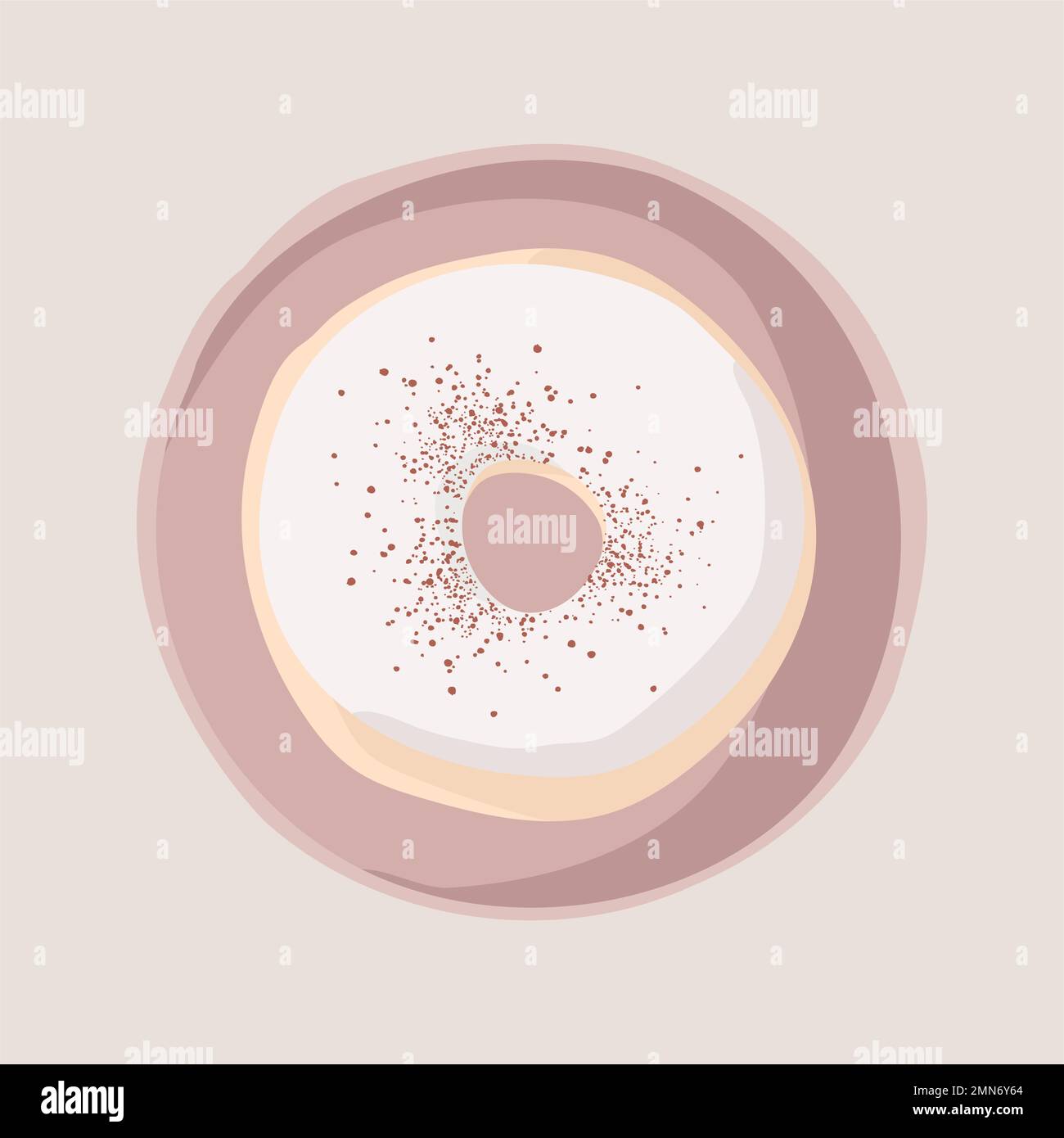 Cute donut sticker, aesthetic food illustration vector Stock Vector ...