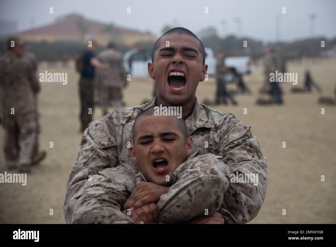 U.S. Marine Corps recruits with Kilo Company, 3rd Recruit Training ...