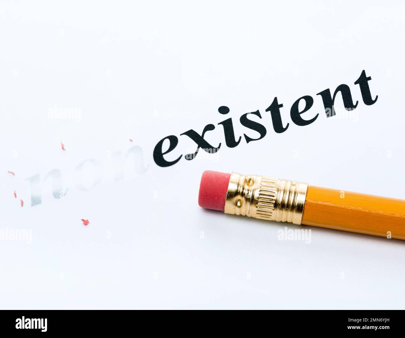 Word and pencil with eraser close-up Increased focus area Stock Photo ...