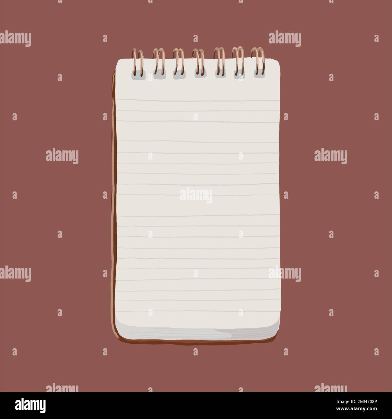 Notepad stationery clipart, cute feminine illustration vector Stock ...