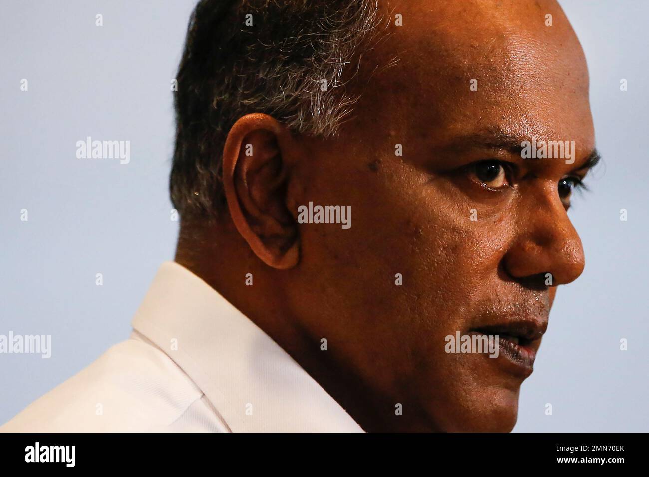 Singapore's Law and Home Affairs Minister K. Shanmugam addresses ...