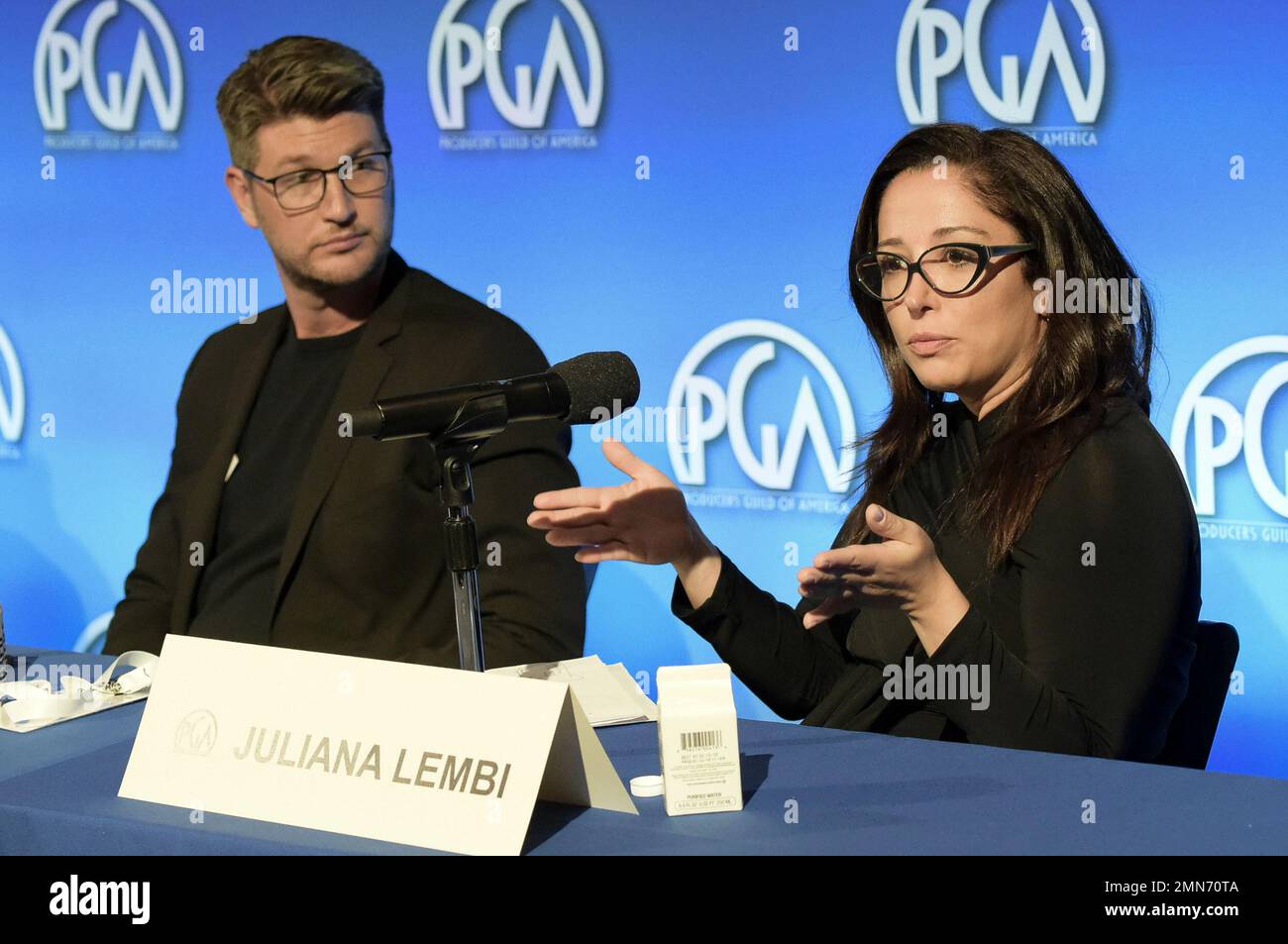 Brad Combs, left, and Juliani Lembi attend the first day of the 10th ...