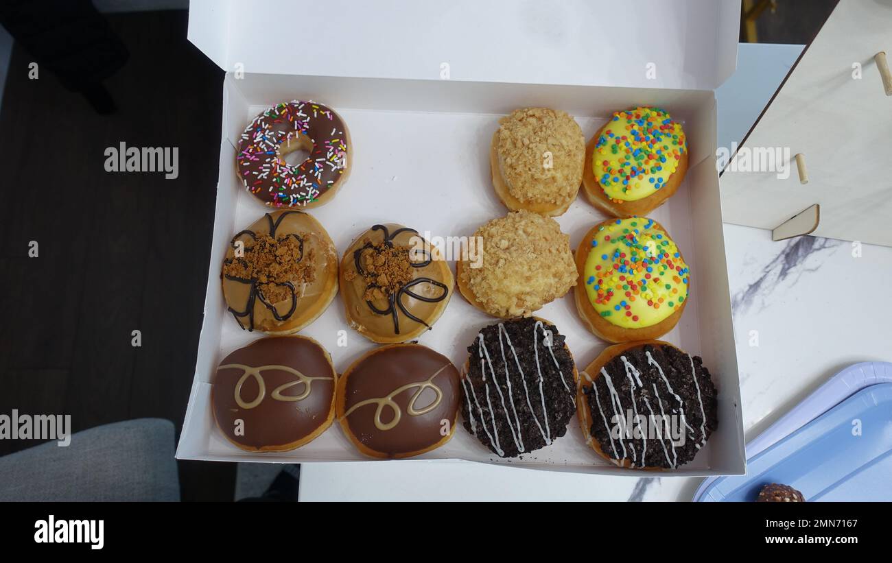 Krispy Kreme Doughnuts in Surrey, Bristish Columbia Canada Stock Photo ...