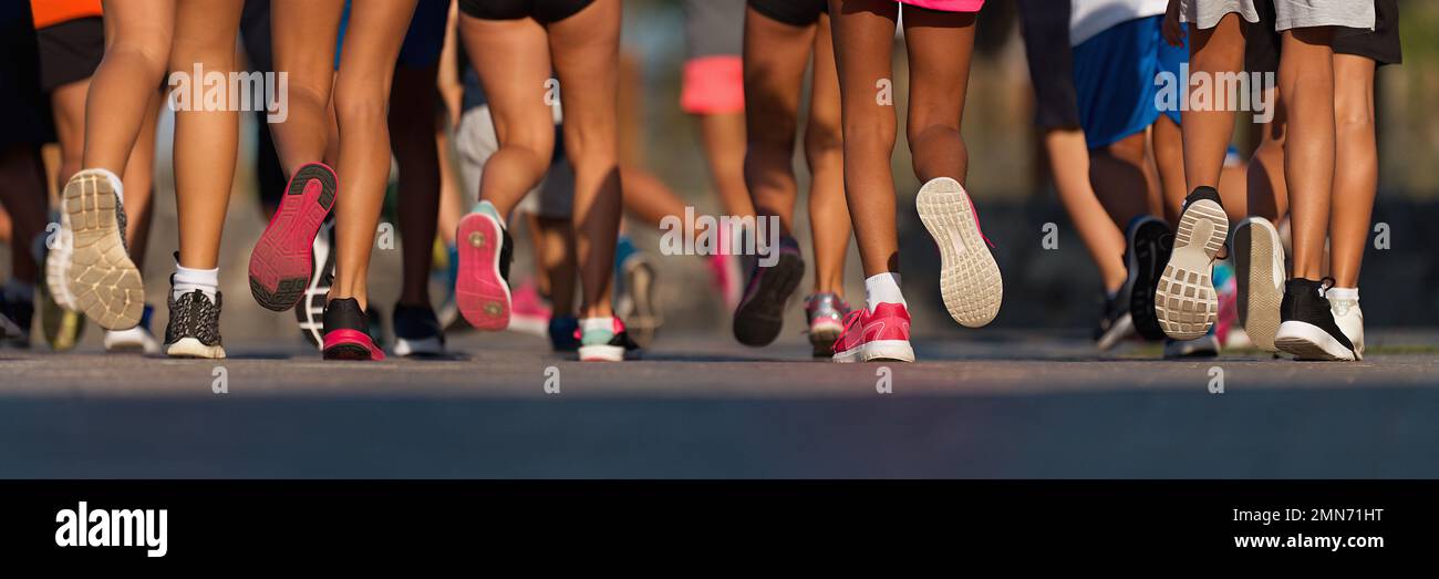 Running children, young athletes run in a kids run race,running on city ...