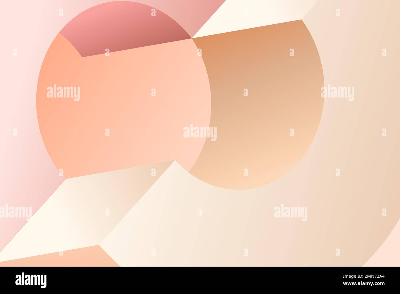 Peachy abstract background, geometric shape in 3D vector Stock Vector ...