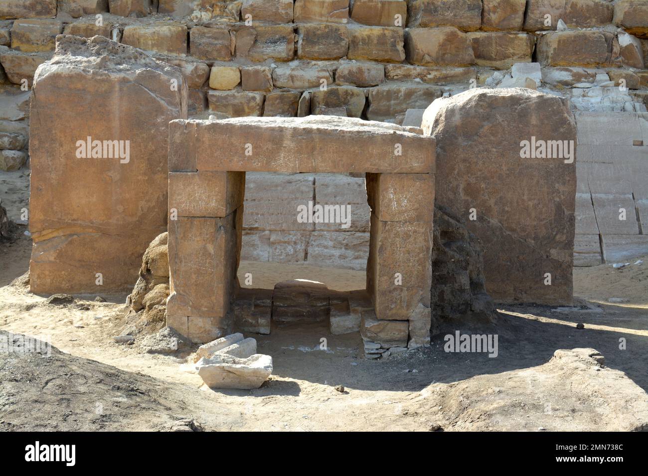 The mortuary funerary temple or sanctuary, causeway and the valley ...